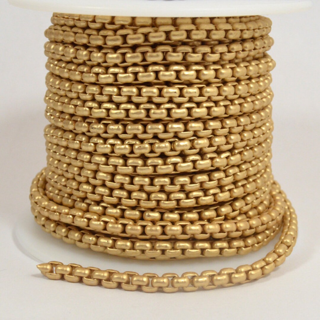 Venetian Chain - Matte Gold - CH120-MG - Choose Your Length - Etsy