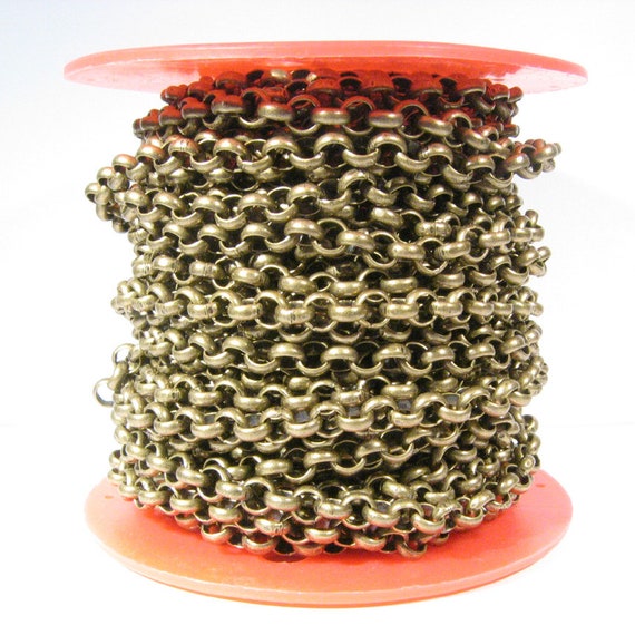 7.0mm Rolo Chain Antique Brass CH50-AB Choose Your - Etsy