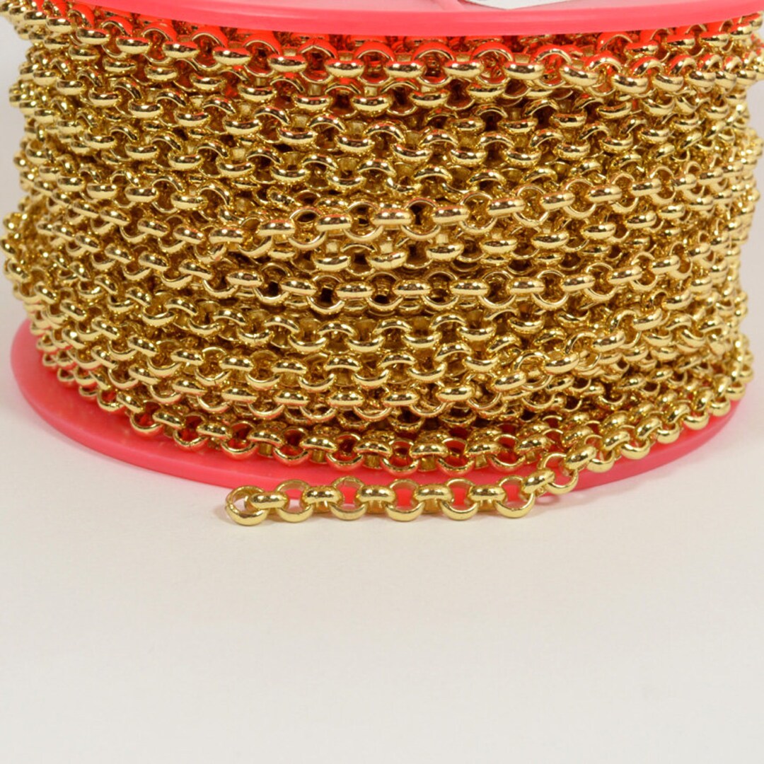5.7mm Rolo Chain - Gold Plated - 5.7mm Links - CH81-GP - Choose Your ...