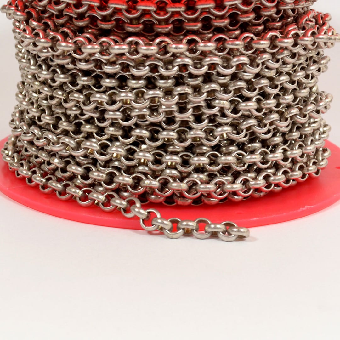 5.7mm Rolo Chain - Antique Silver - 5.7mm Links - CH81-AS - Choose Your ...