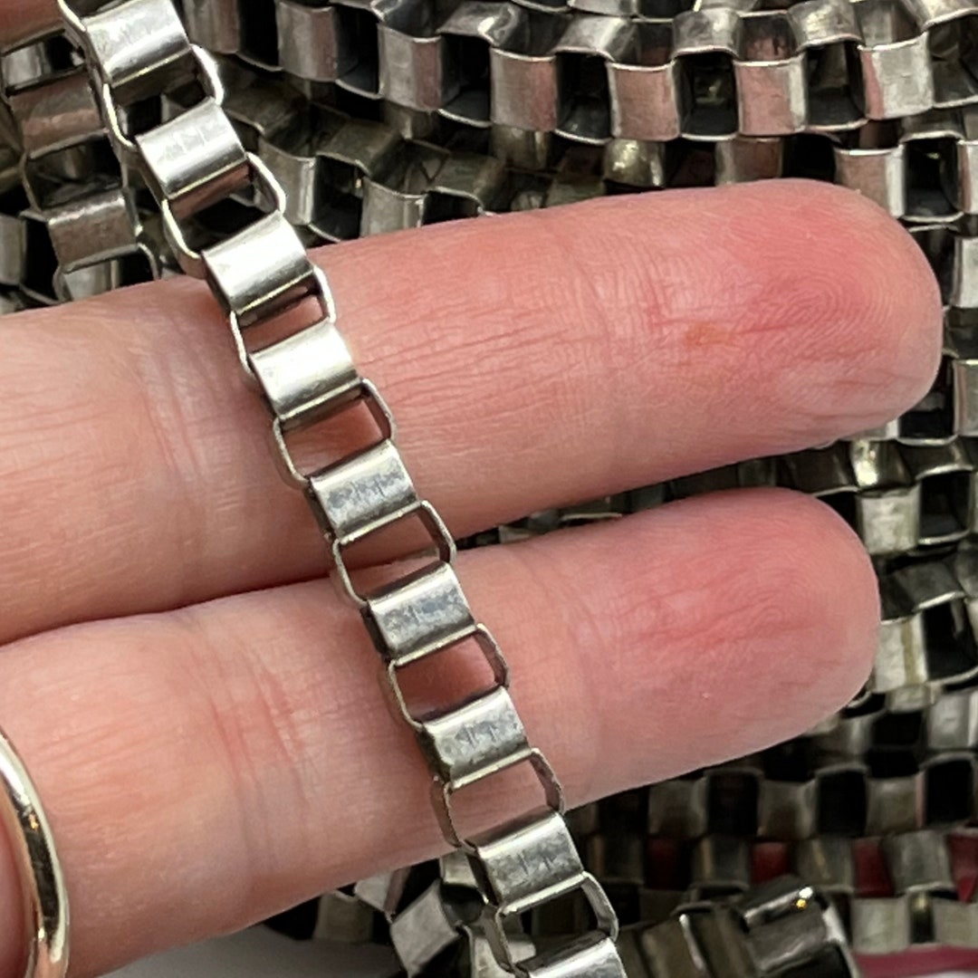 Large Box Link Chain - Antique Silver - CH102-AS - Choose Your Length ...