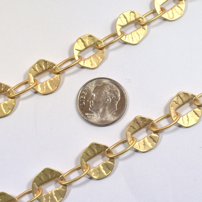 Button Hole Chain Matte Gold CH66-MG Choose Your Length | Etsy