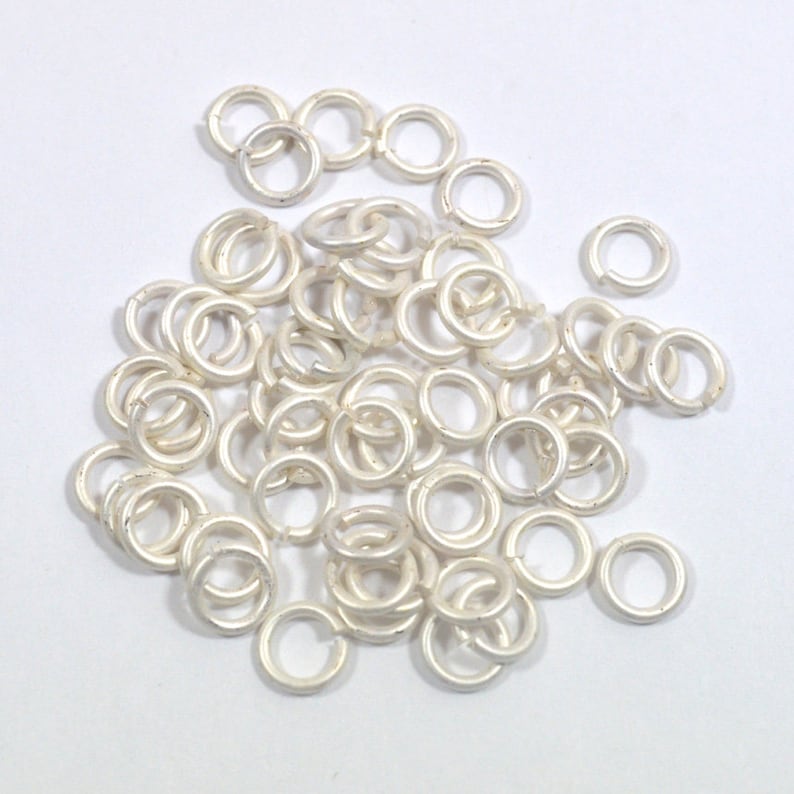6mm Matte Silver Finish Jump Rings Choose Your Quantity - Etsy