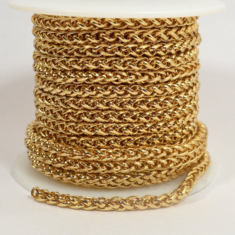 4mm Wheat Chain Gold Plated CH121-GP Choose Your Length - Etsy