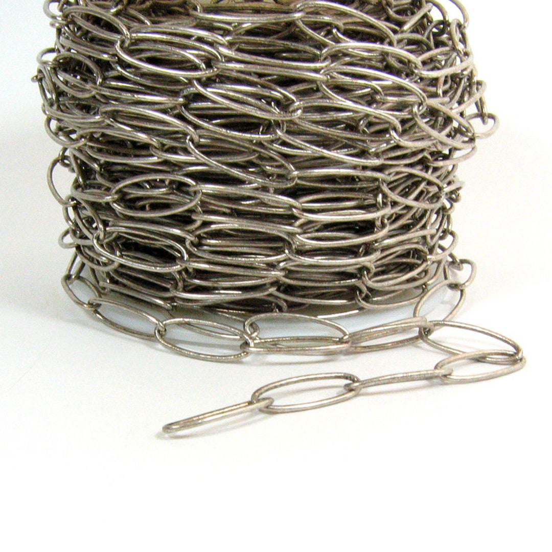 Long Cable Chain - Antique Silver - CH23-AS - Choose Your Length - Etsy