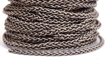 4mm Wheat Chain Antique Silver CH121-AS Choose Your Length - Etsy