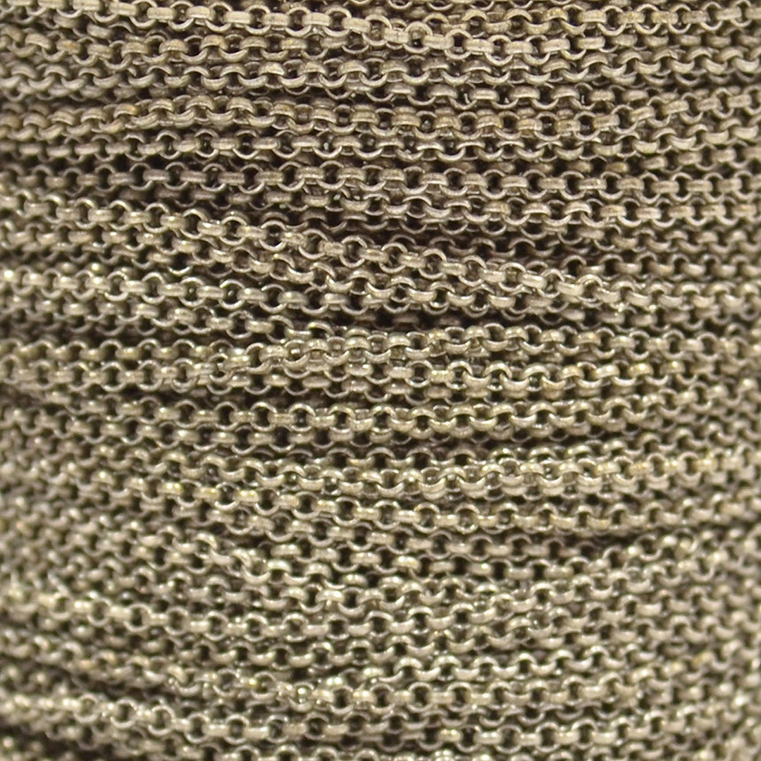 1mm Rolo Chain - Antique Silver - CH130-AS - Choose Your Length - Etsy