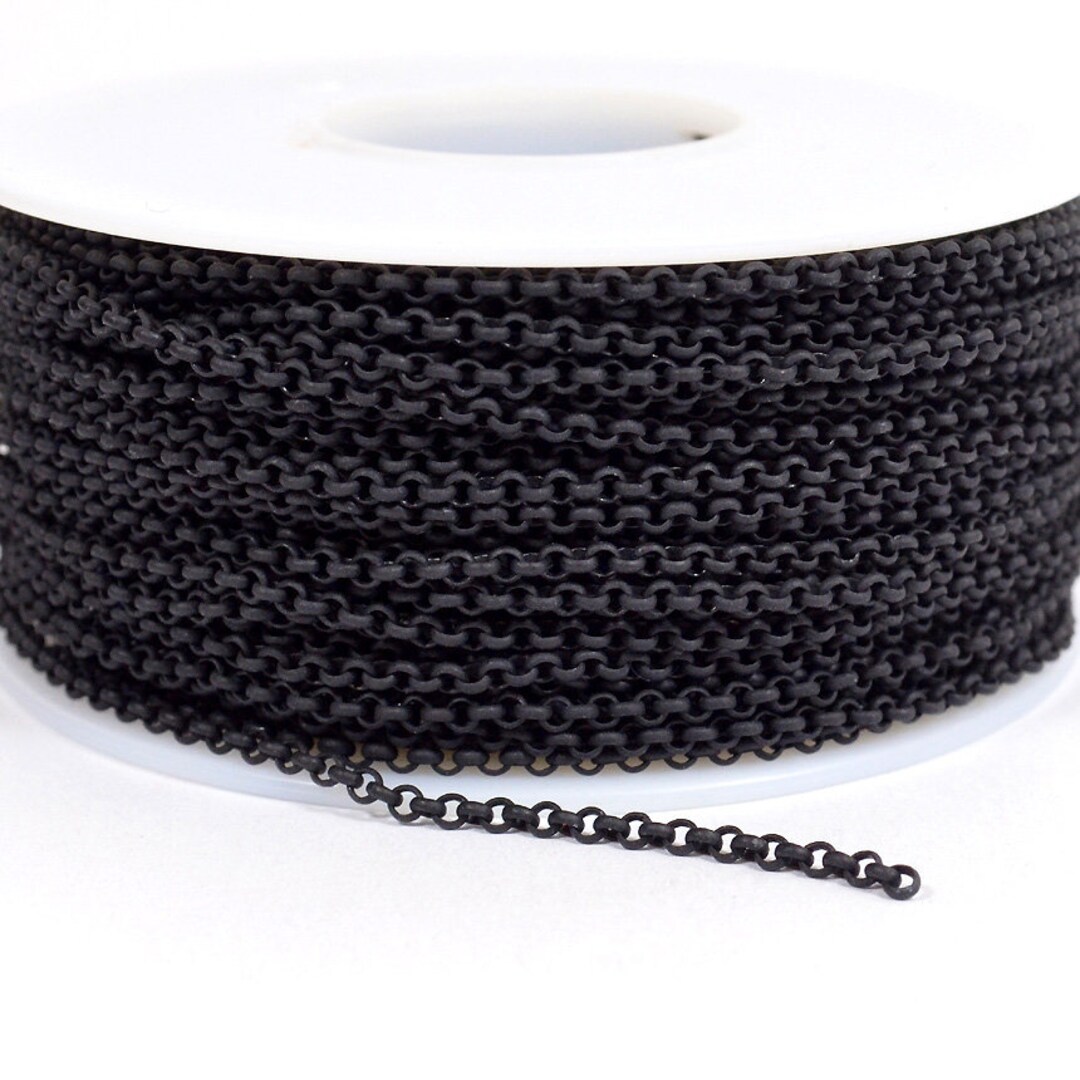 2.0mm Rolo Chain - Midnight Black - CH48-MB - Choose Your Length - Etsy