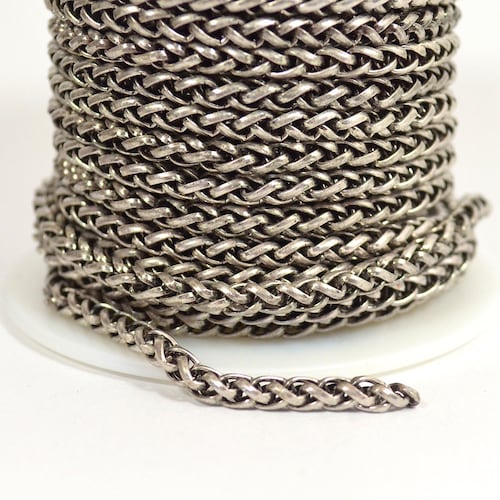 4mm Wheat Chain Antique Silver CH121-AS Choose Your - Etsy