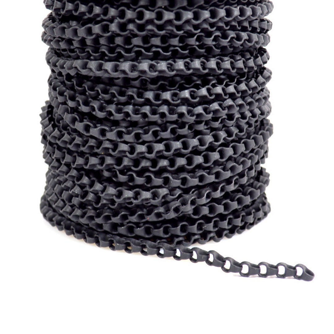 Box Link Rolo Chain - Midnight Black - CH105-NB - Choose Your Length - Etsy