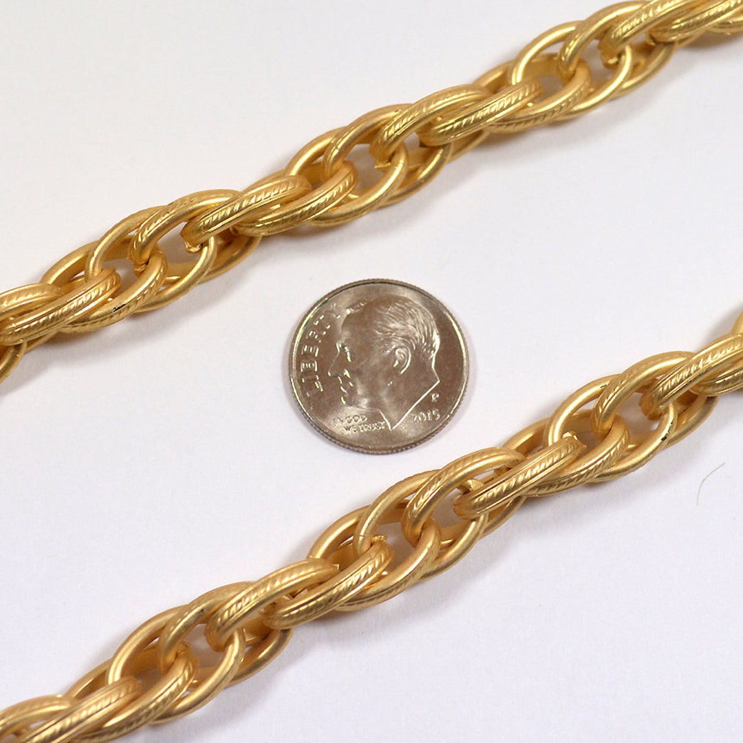 Woven Gothic Chain - Matte Gold - CH172-MG - Choose Your Length - Etsy