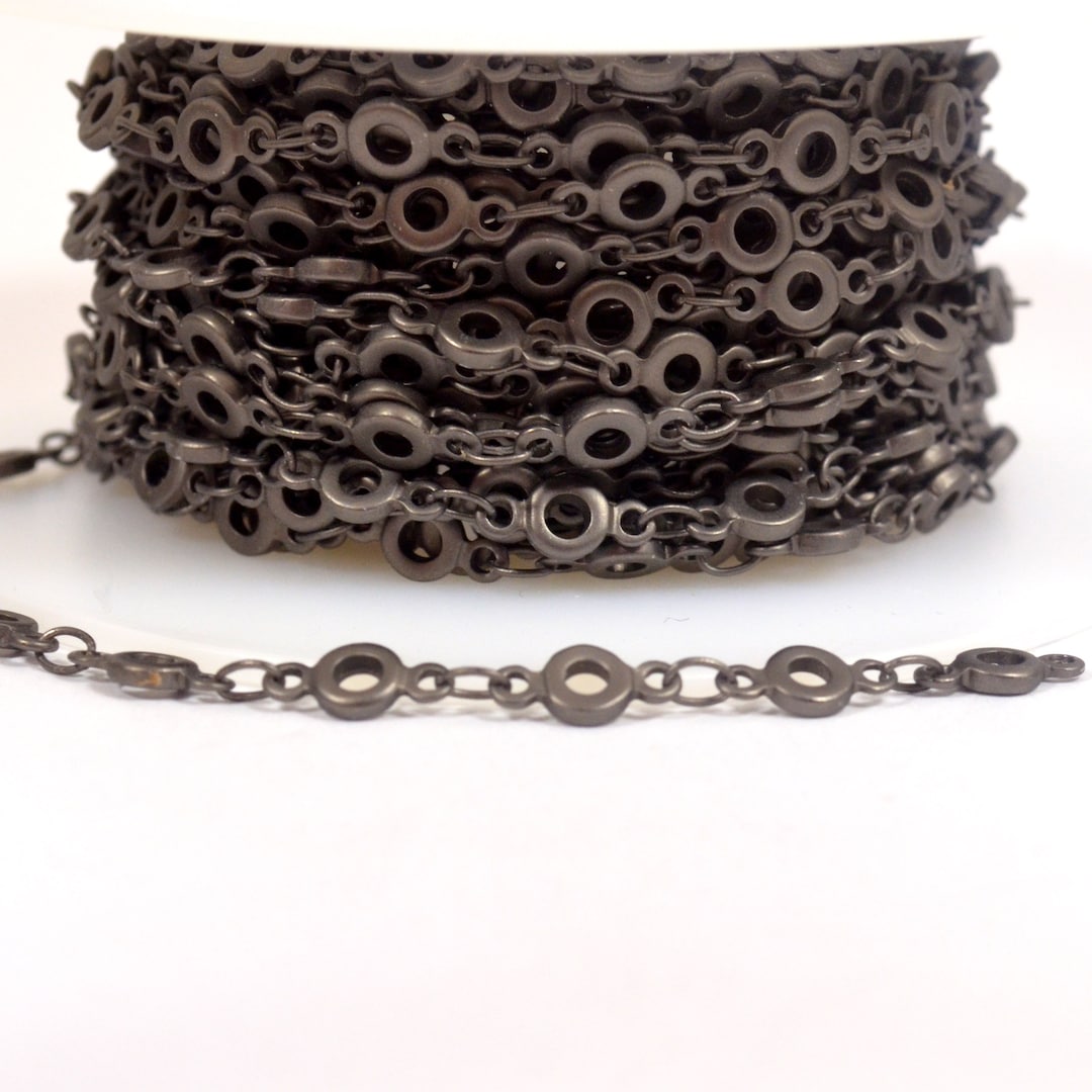 Cog Chain Matte Gunmetal CH65-MGM Choose Your Length - Etsy