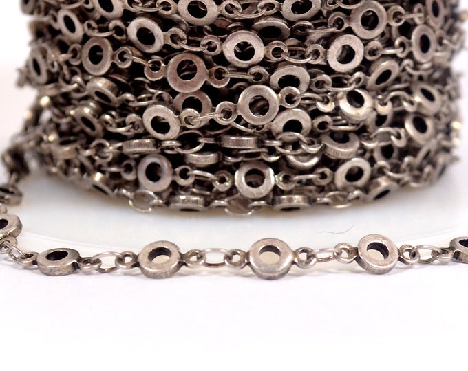 4mm Wheat Chain Antique Silver CH121-AS Choose Your Length - Etsy