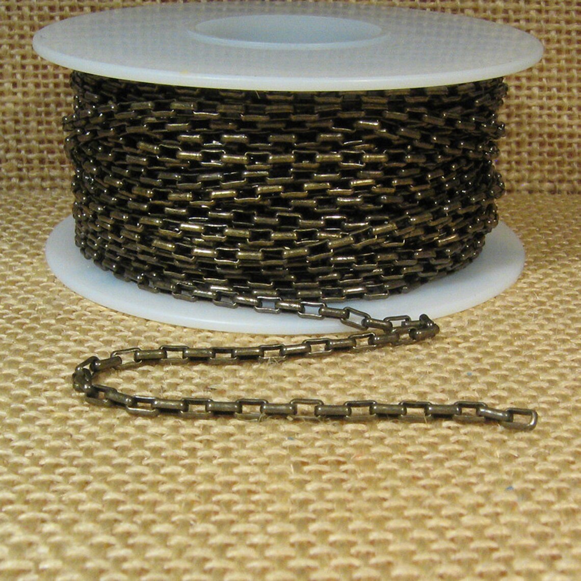 Rectangle Link Rolo Chain - Antique Brass - CH128-AB - Choose Your ...