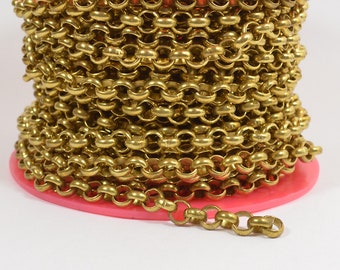 Cube Box Chain Link Square Chain Raw Brass Chain Tiny Cube Box Chain 0. ...