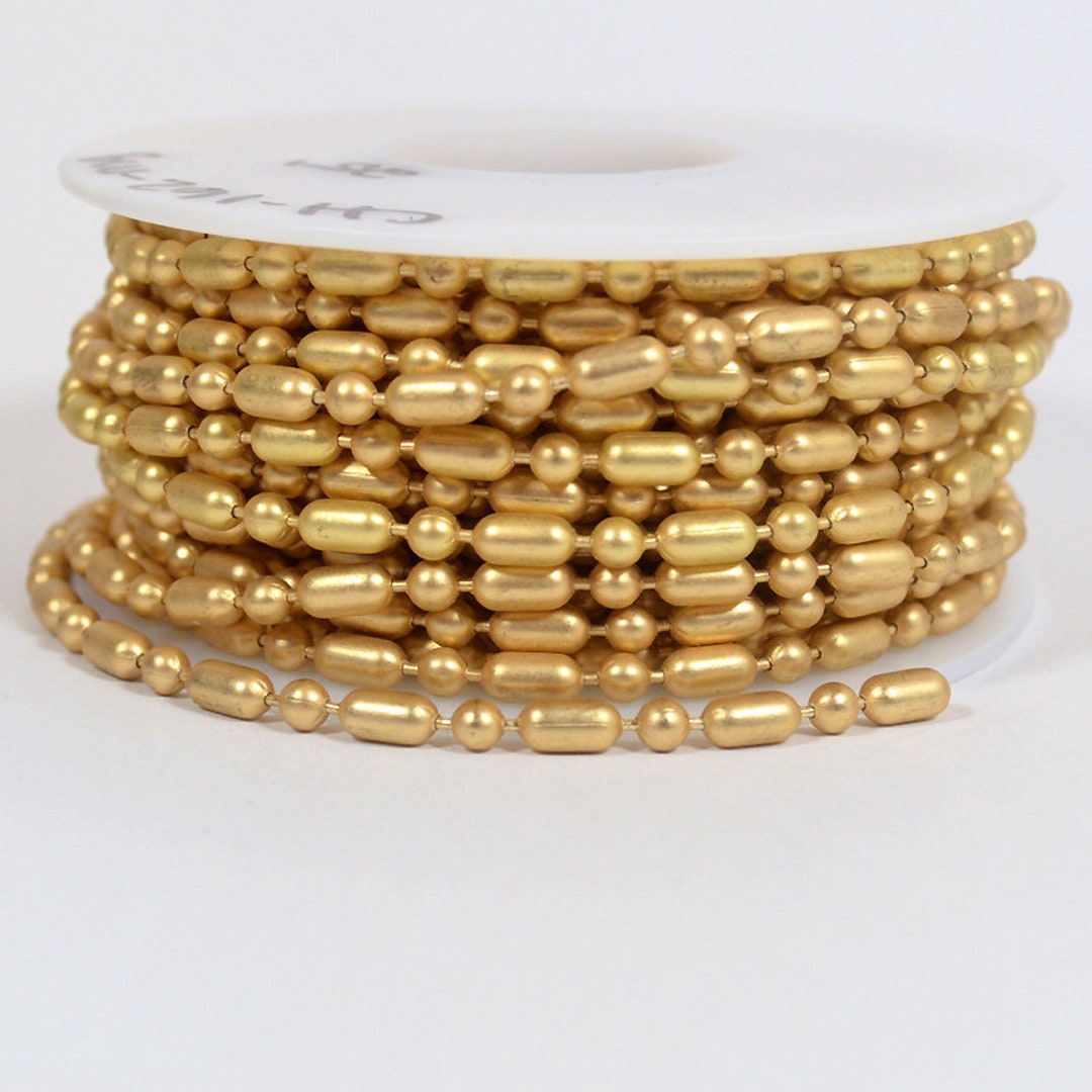 Ball and Bar Chain - Matte Gold - 3.2mm - CH162-MG - Choose Your Length ...