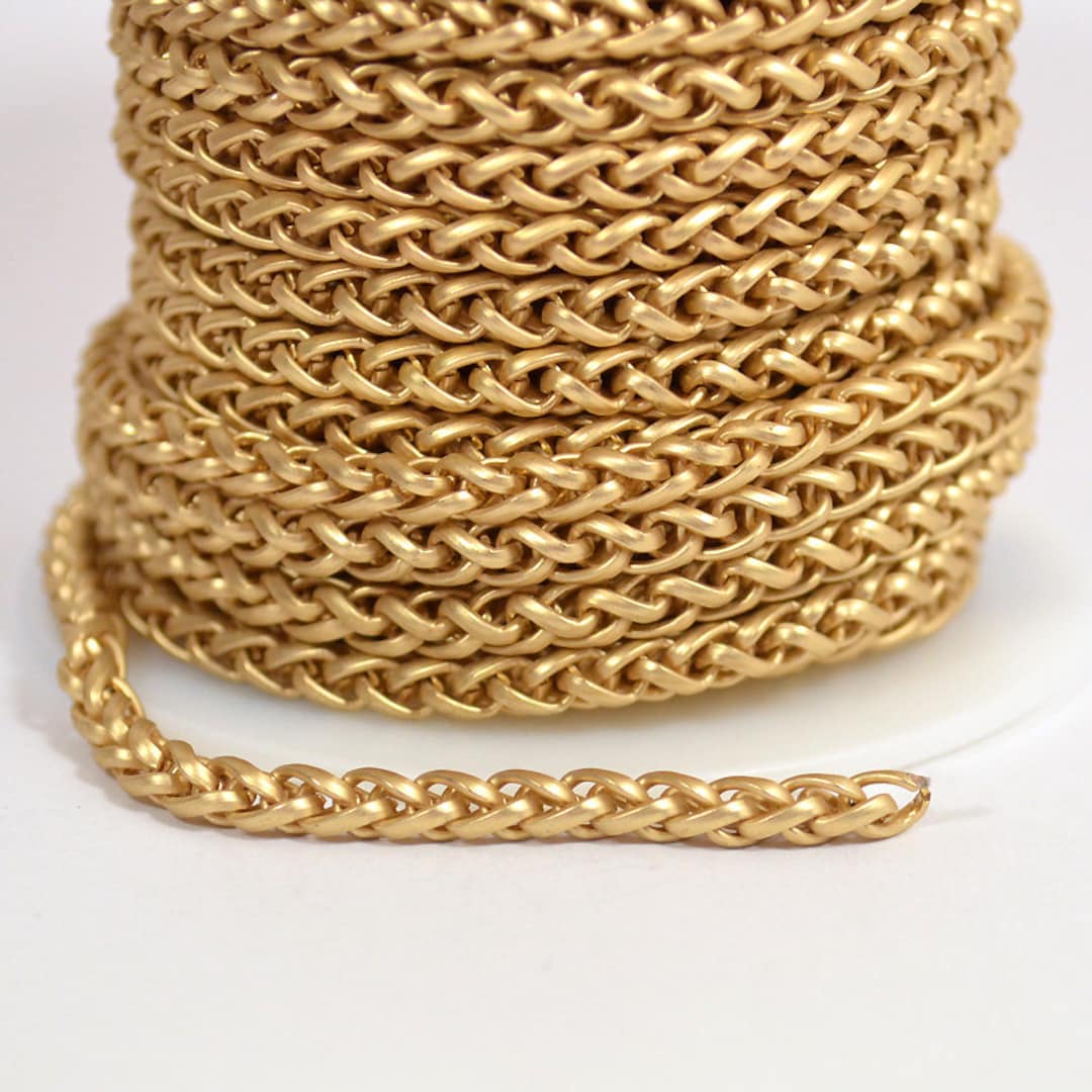 4mm Wheat Chain - Matte Gold - CH121-MG - Choose Your Length - Etsy