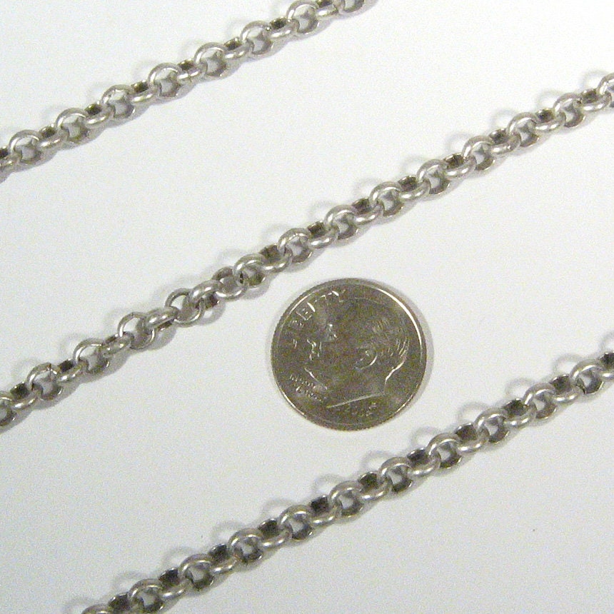 5.7mm Rolo Chain Antique Silver 5.7mm Links CH81-AS - Etsy
