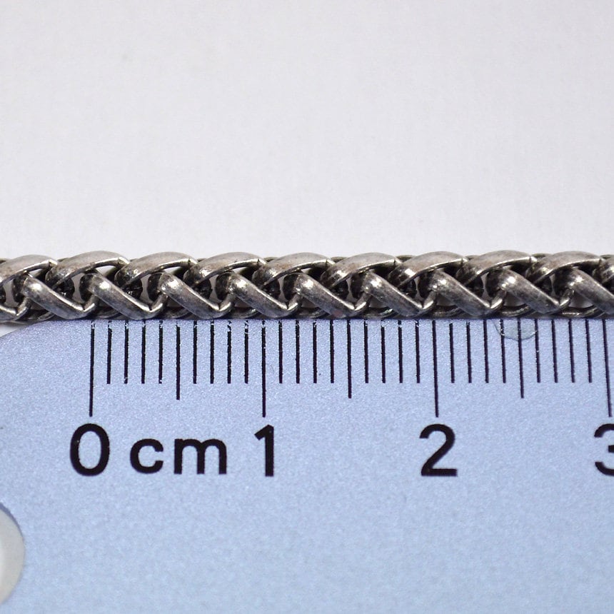 4mm Wheat Chain - Antique Silver - CH121-AS - Choose Your Length - Etsy
