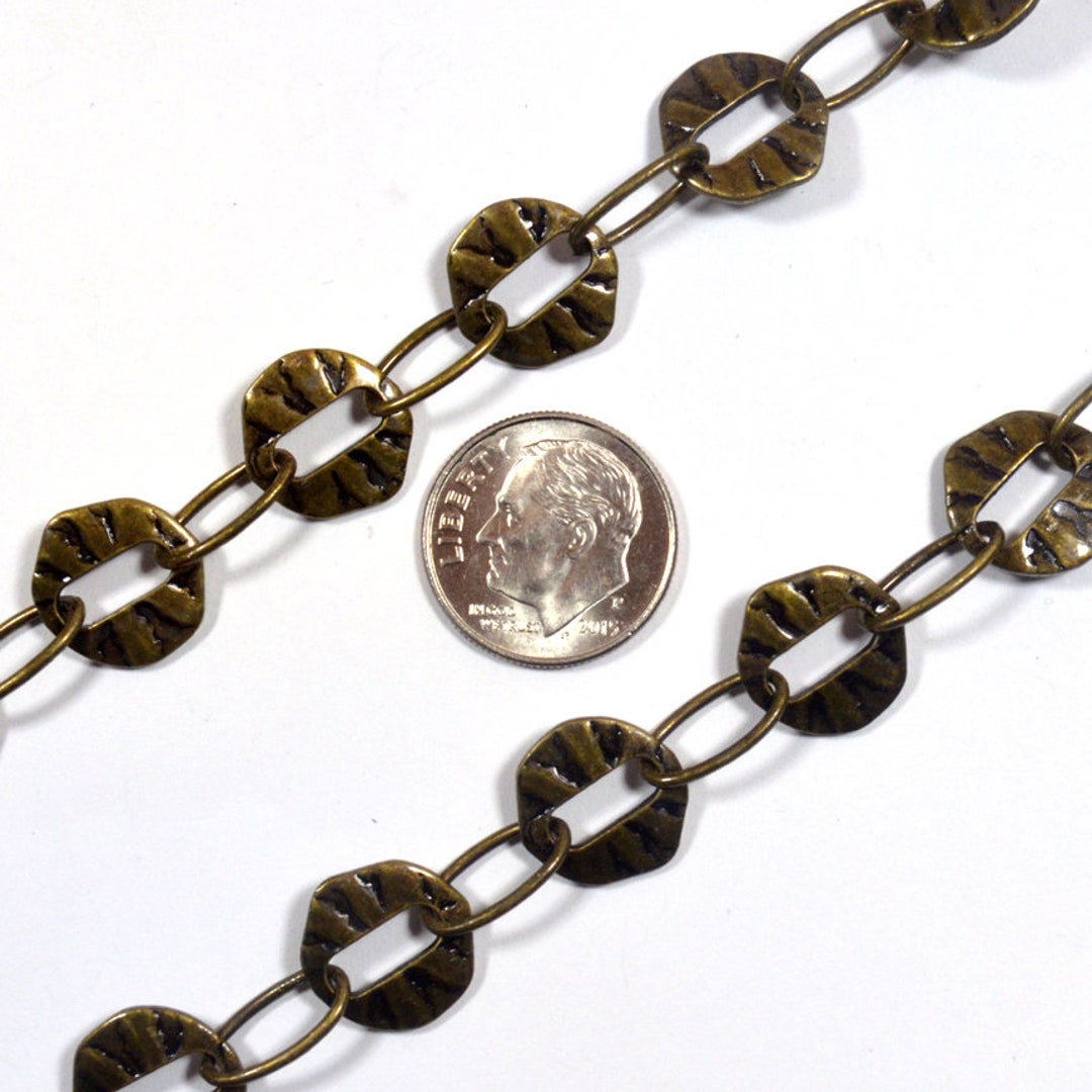 Button Hole Chain - Antique Brass - CH66-AB - Choose Your Length - Etsy