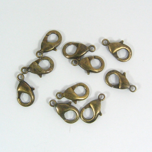Antique Brass Lobster Clasp - Etsy