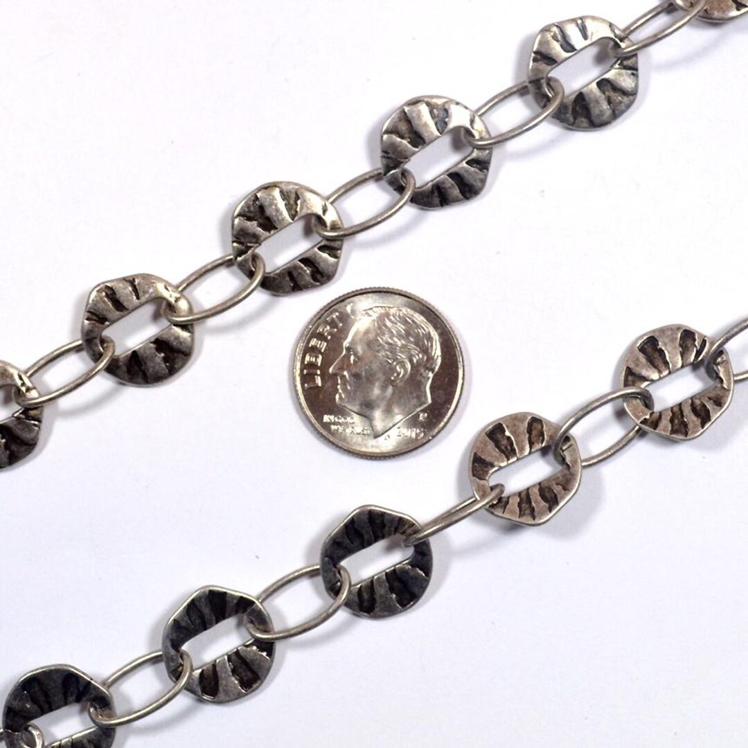 Button Hole Chain - Antique Silver - CH66-AS - Choose Your Length - Etsy