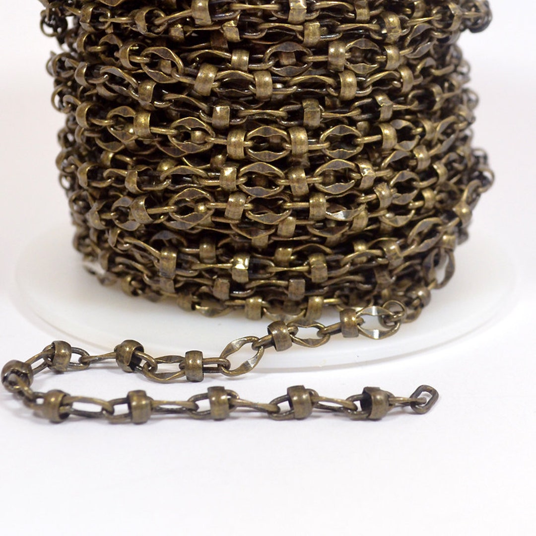 Floating Rondelle Chain - Antique Brass - CH142-AB - Choose Your Length ...
