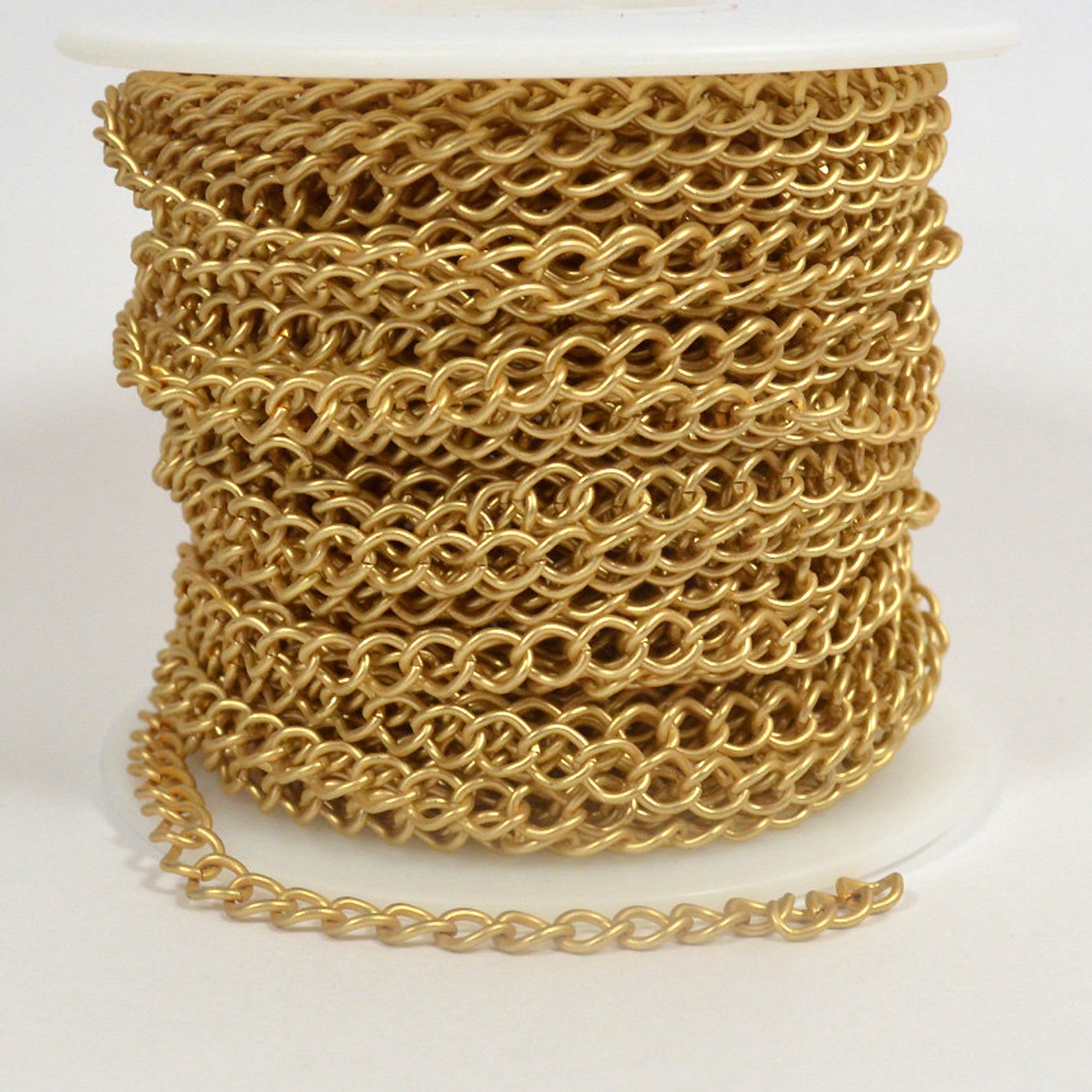 5.6mm Curb Chain - Matte Gold - CH6-MG - Choose Your Length - Etsy
