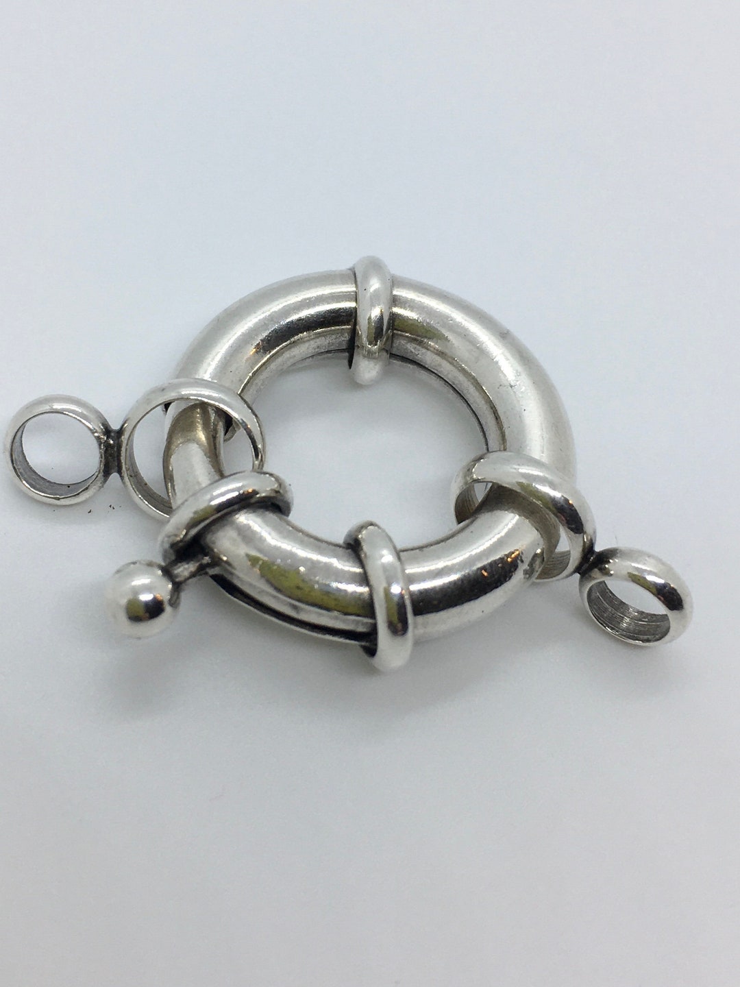 Large 21mm Round Clasps - Silver Plated - Choose Your Quantity - Etsy