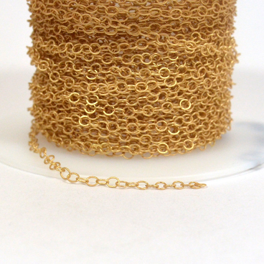 Very Fine Circle Chain - Matte Gold - CH160-MG - Choose Your Length - Etsy