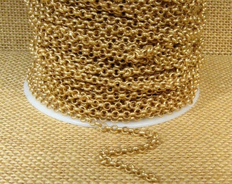 1mm Rolo Chain Matte Gold CH130-MG Choose Your Length - Etsy