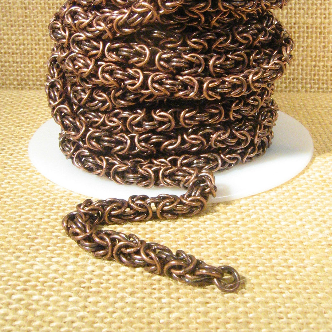 Byzantine Chain - Antique Copper - CH17-AC - Choose Your Length - Etsy