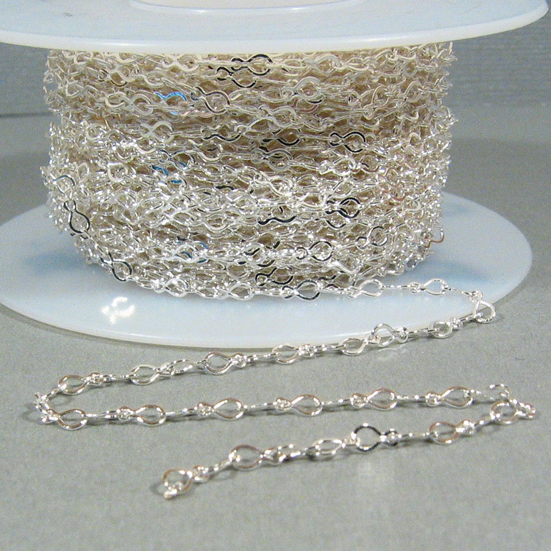 Fine Teardrop Chain - Silver Plated- CH59 - SP - Choose Your Length - Etsy