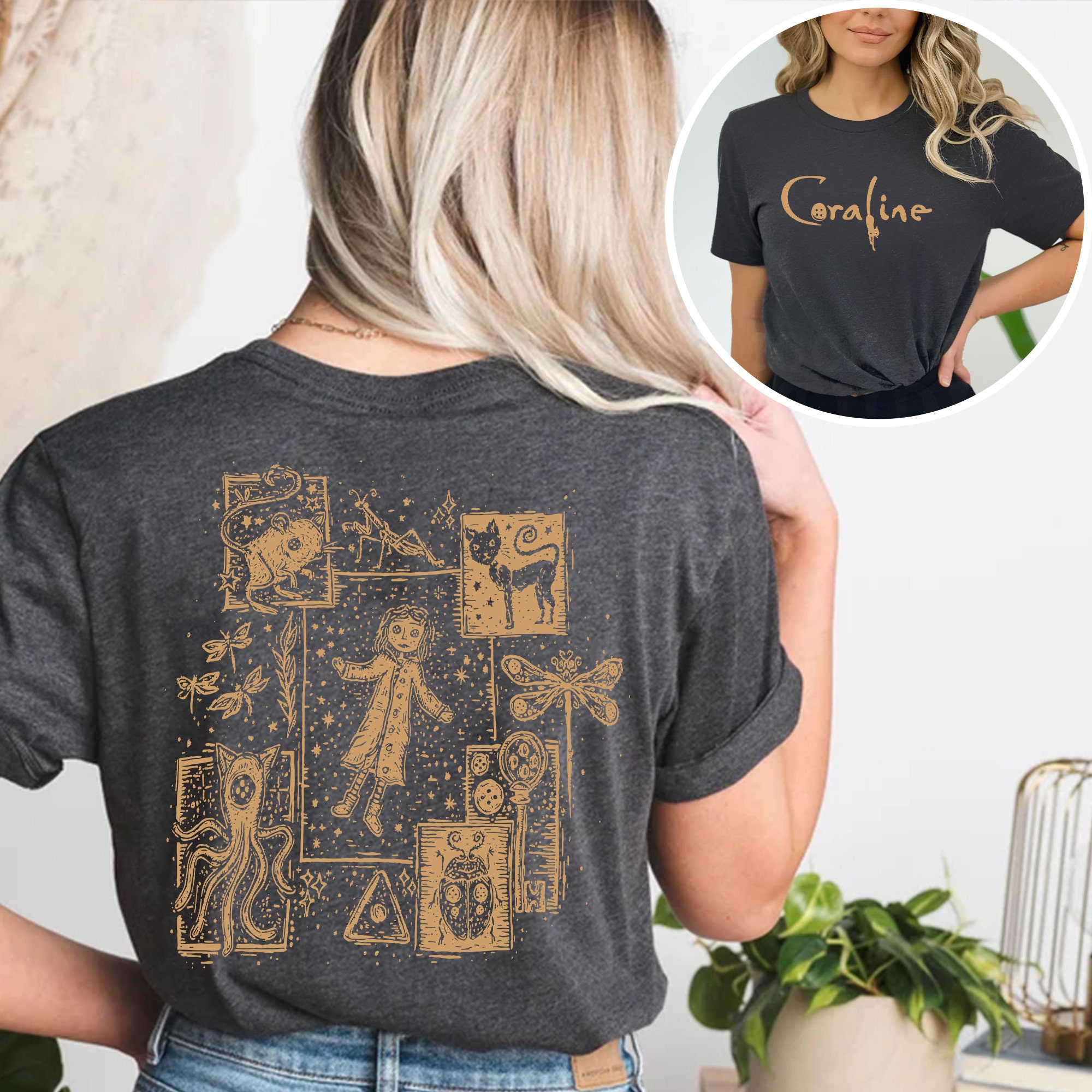 Coraline Png, Coraline Cat Svg, Button Eyes Merch, Coraline Doll Tee ...