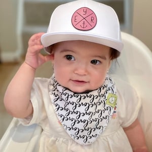Circle Initials Personalized Kids Hat Symbol Custom Infant Toddler ...