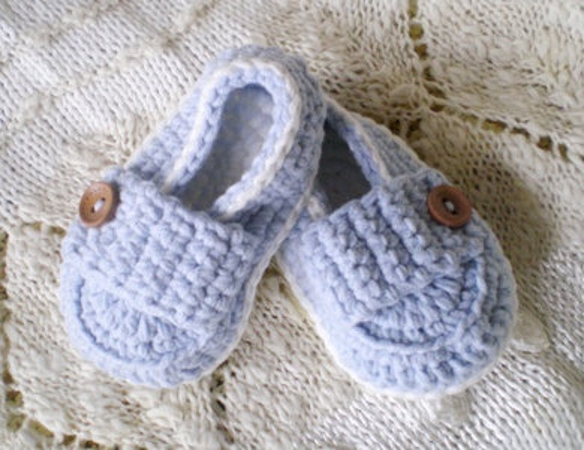 Baby Booties Blue Baby Booties Baby Boy Gift Summer Baby Booties Cotton ...