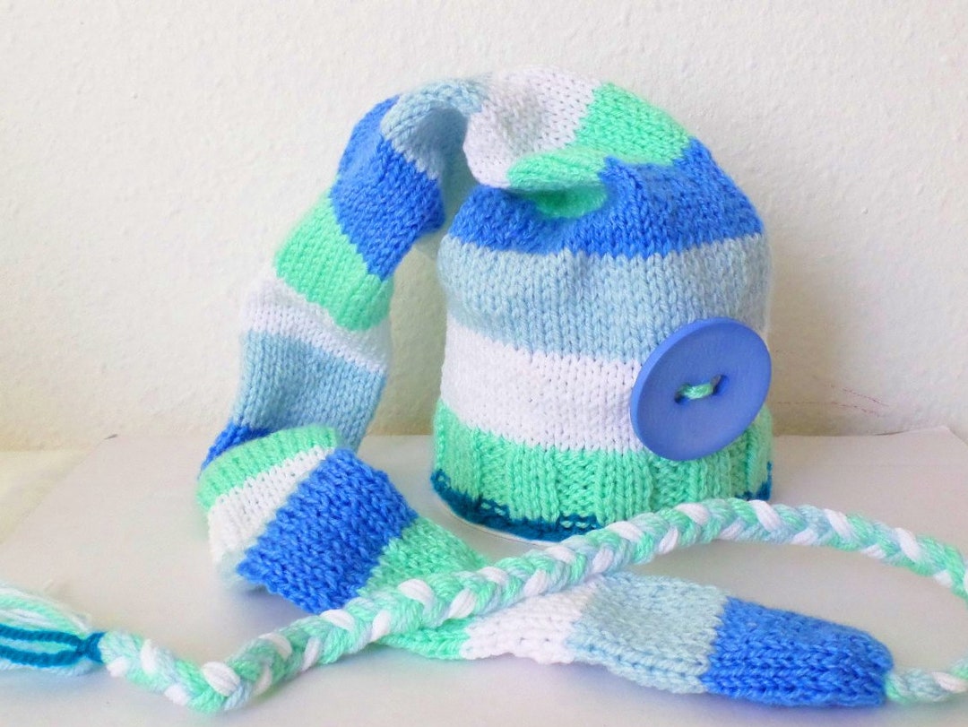 Baby Elf Hat, Baby Boy Photo Props, Stripped Elf Baby Hat, Christmas ...