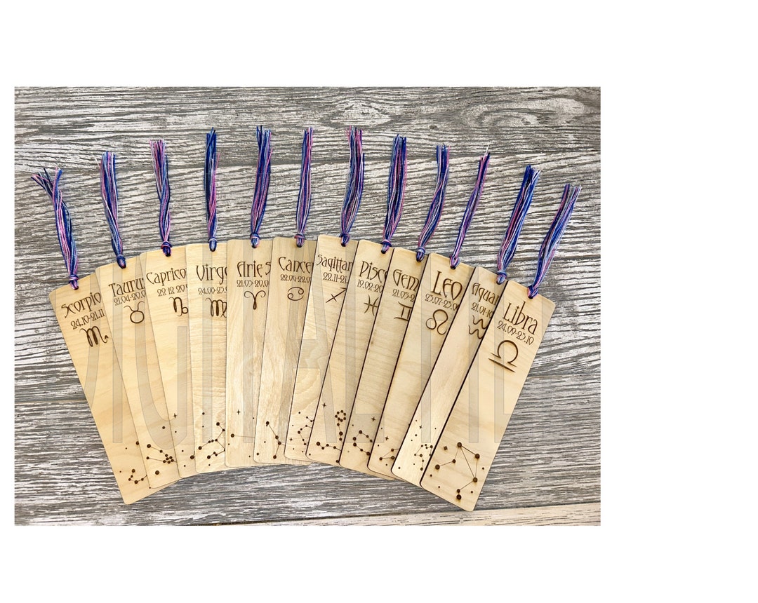 Zodiac Bookmark Digital File, Bookmark Digital File, Bookmark ...