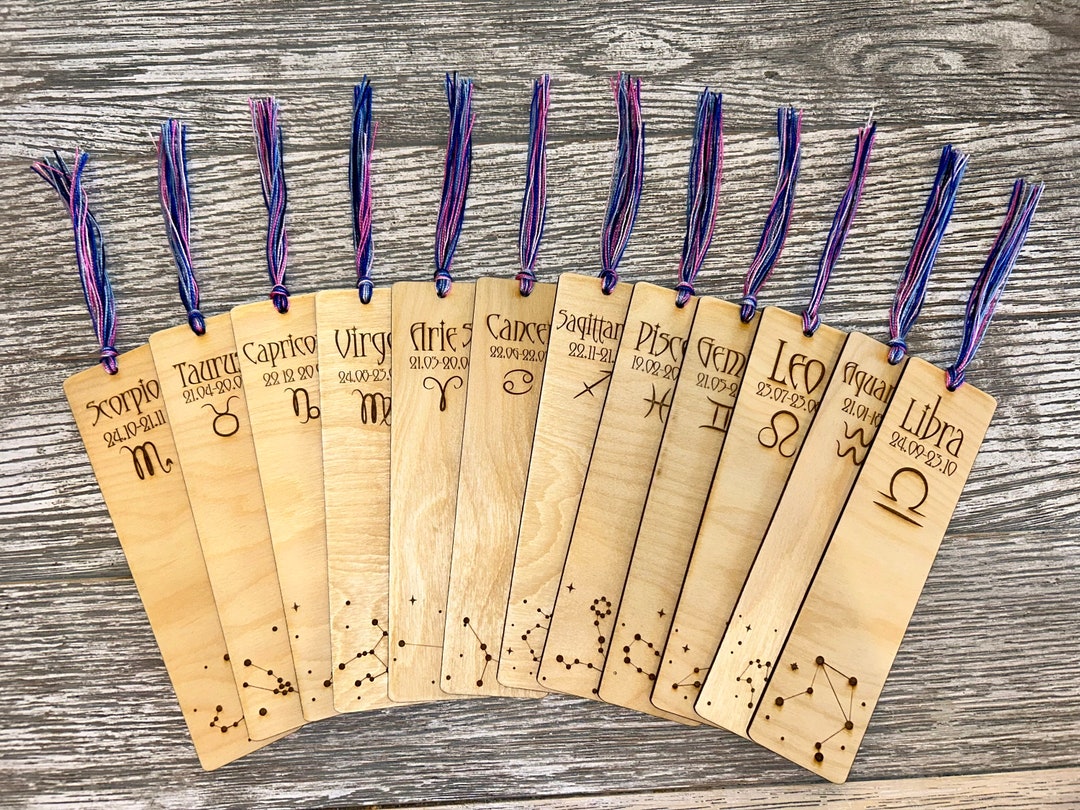 Zodiac Sign Bookmarks, Bookmark, Zodiac Sign, Constellations, Gift Idea ...