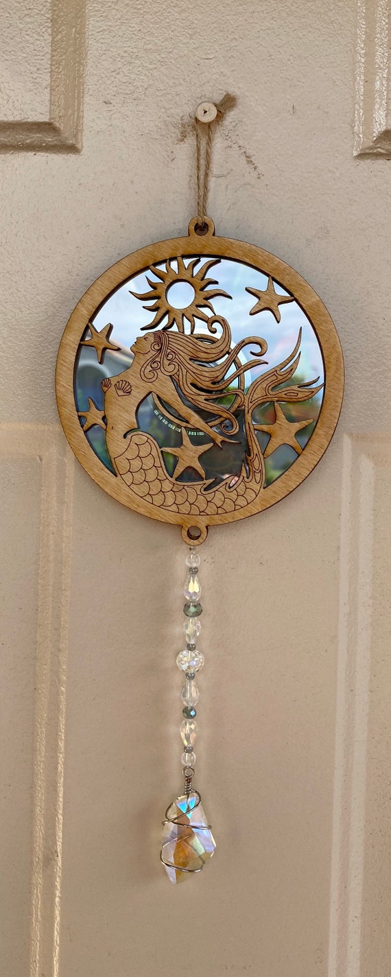 Mermaid Suncatcher Mermaid Suncatcher Sun Catcher Ocean - Etsy