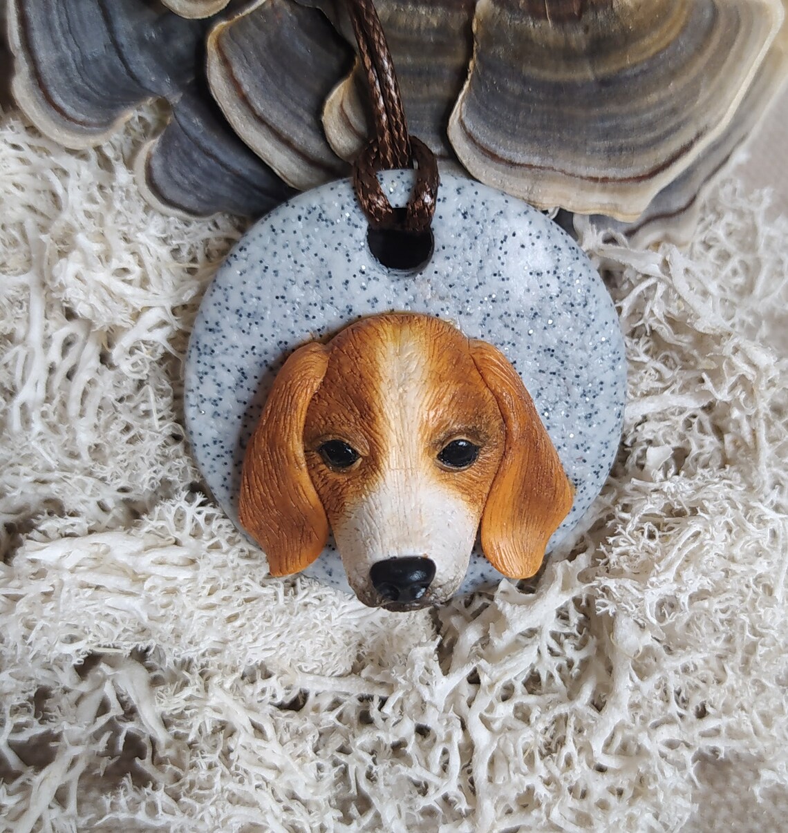Beagle Necklace Beagle Pendant Polymer Clay Beagle Figure | Etsy