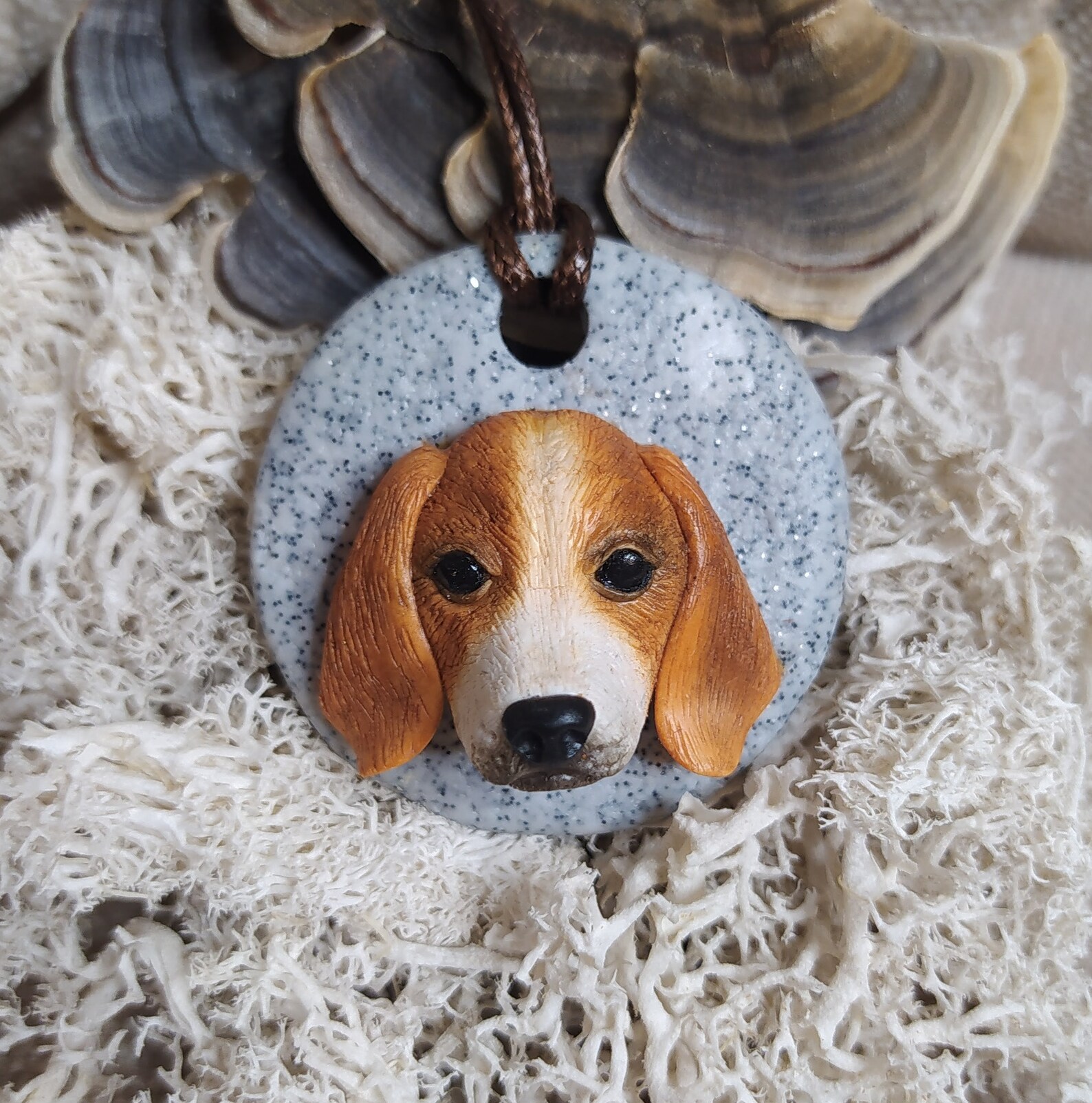Beagle Necklace Beagle Pendant Polymer Clay Beagle Figure | Etsy