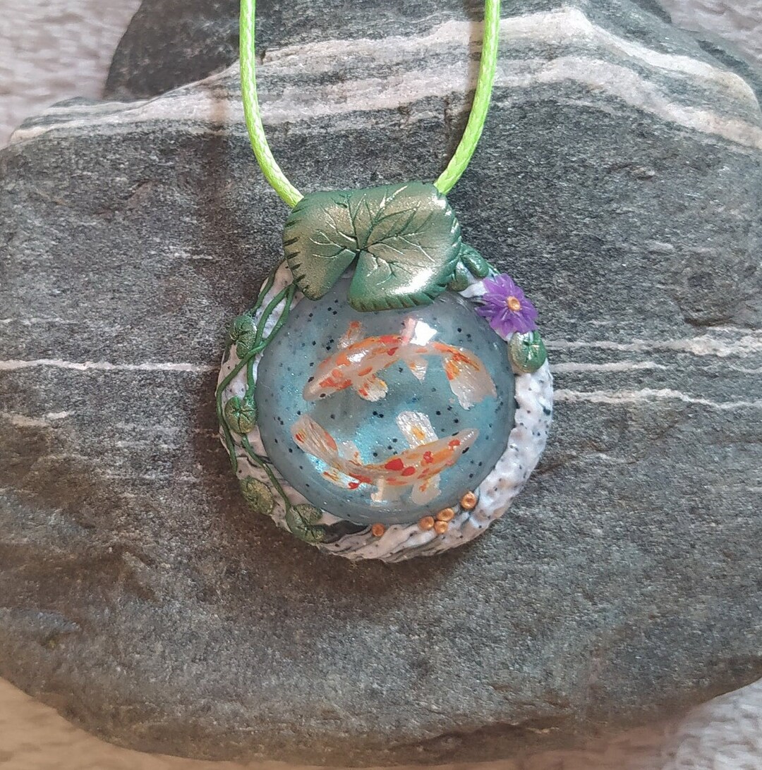 Koi Fish Pendant Goldfish Pond Necklace Fairy Necklace - Etsy