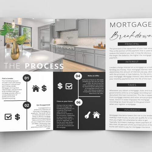 Real Estate Mortgage Brochure Editable Realtor Brochure - Etsy