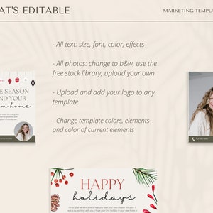 Christmas Real Estate Agent Postcards | Winter Real Estate Marketing ...