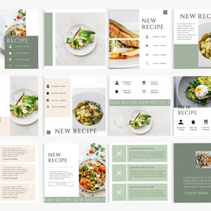 Food Blog Social Media Posts | Recipe Ebook Branding | Dietician ...