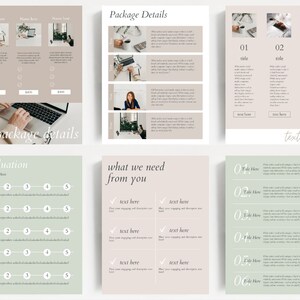 Service and Pricing Packet Template | Client Welcome Guide | Portfolio ...