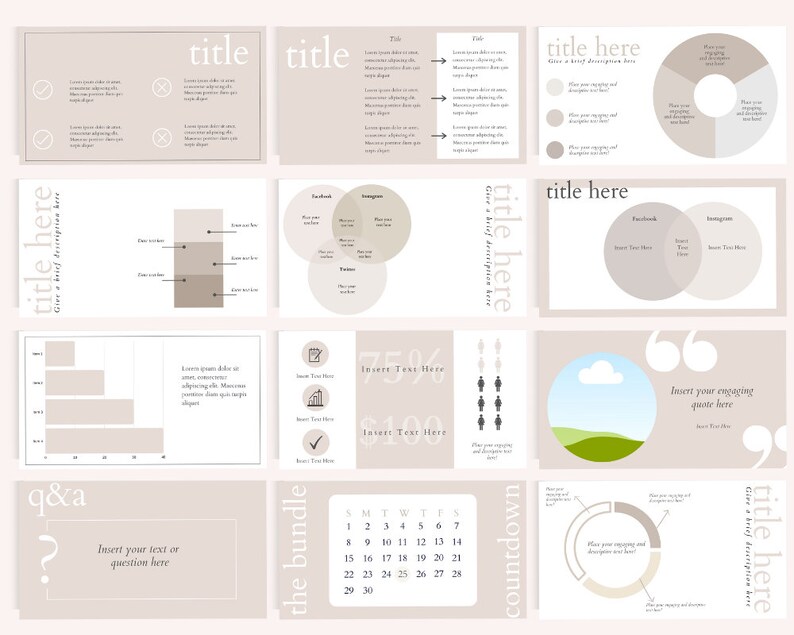 Slide Deck Templates Webinar Templates Slide Presentation | Etsy