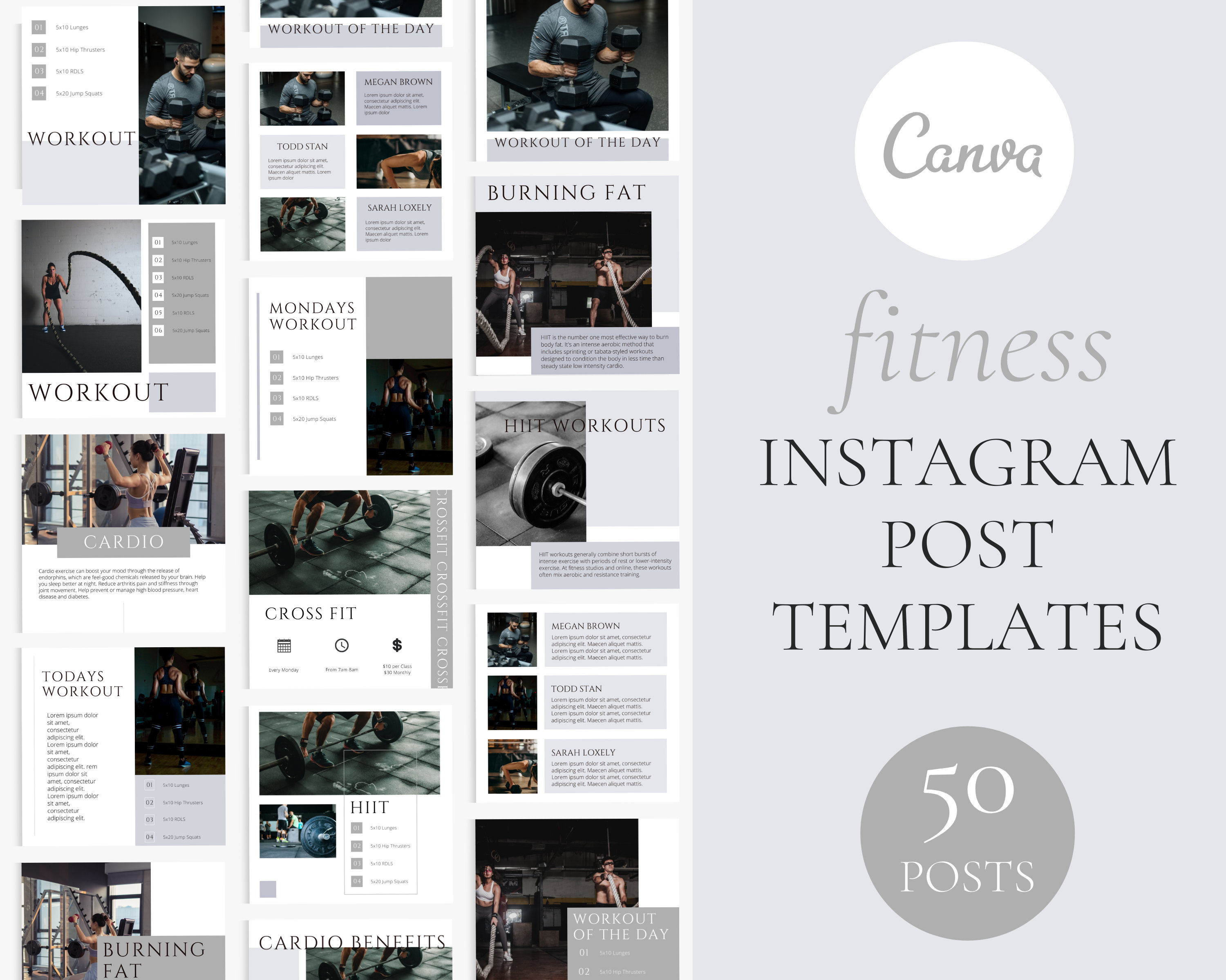 Fitness Social Media Posts Gym Instagram Posts Fitness - Etsy