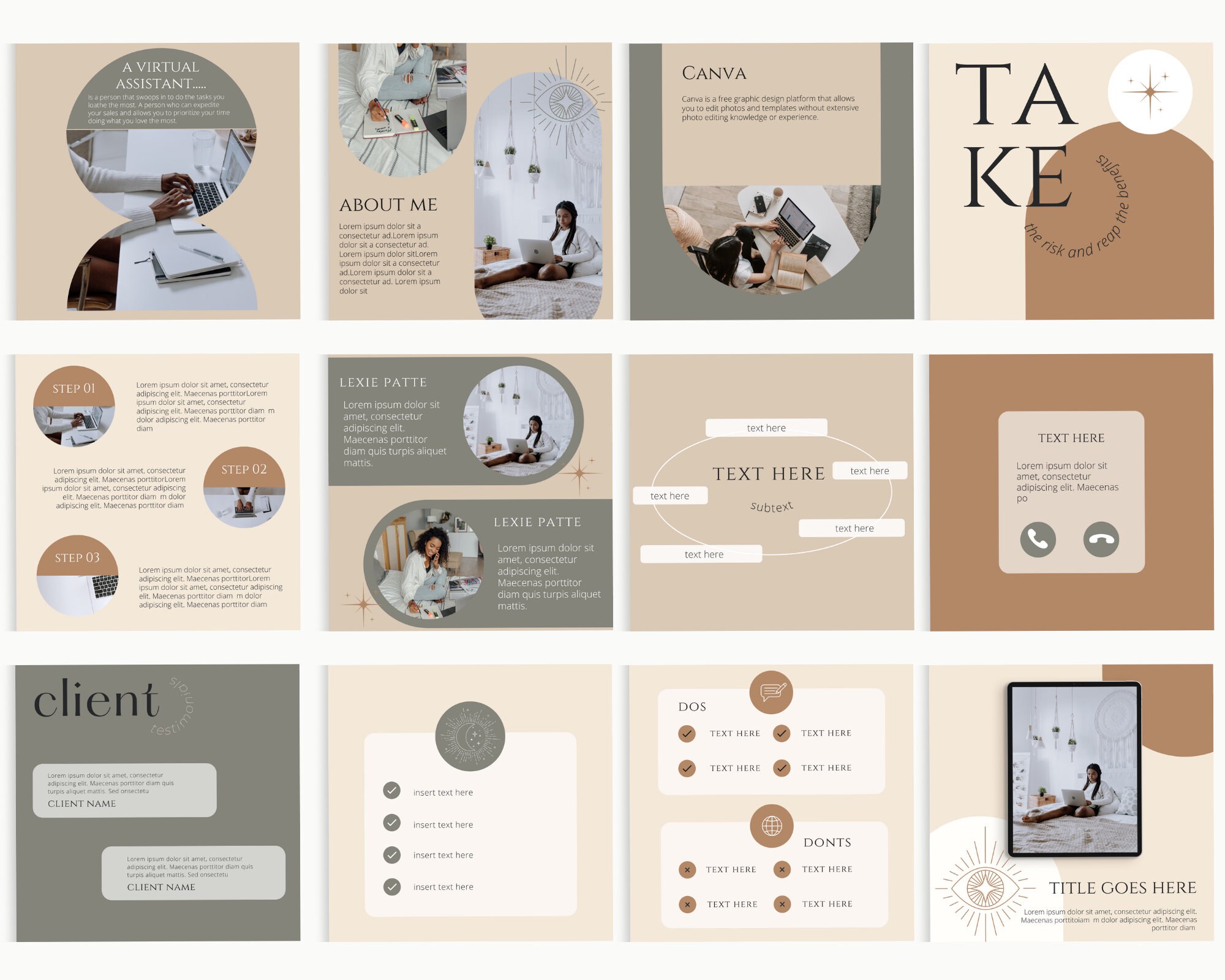 Virtual Assistant Instagram Post Templates Bundle Social - Etsy